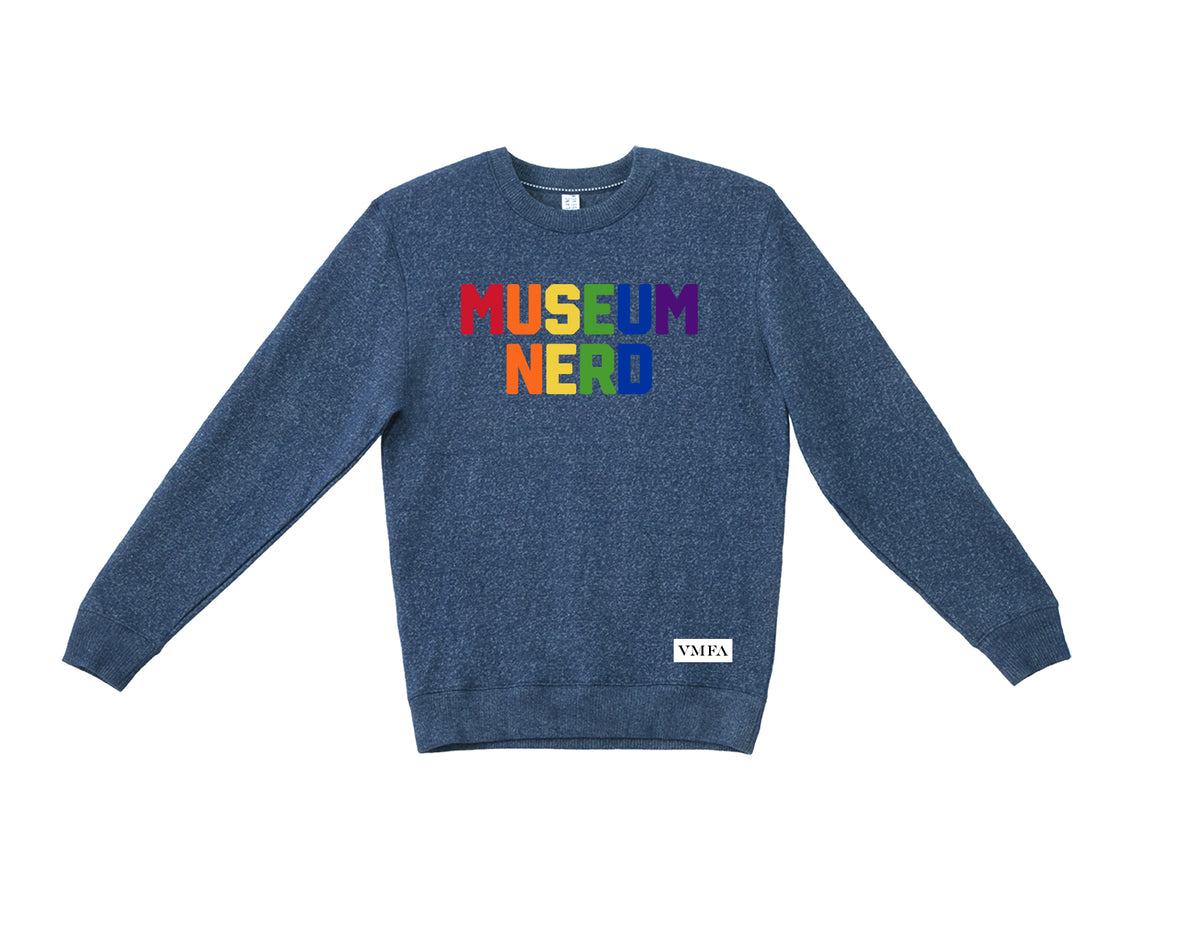 Museum Nerd Multicolor Crewneck Rainbow Navy