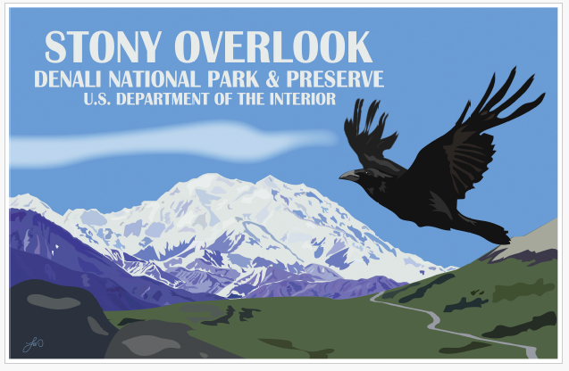 Stony Mt and Raven 11x17 Poster White Tube with Label – Museum Nerd