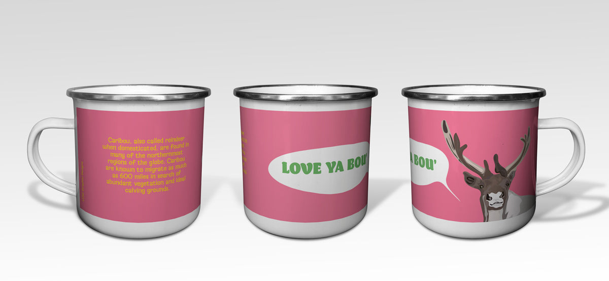 Love Ya Bou Caribou Camp Mug 10oz Silver Rim – Museum Nerd