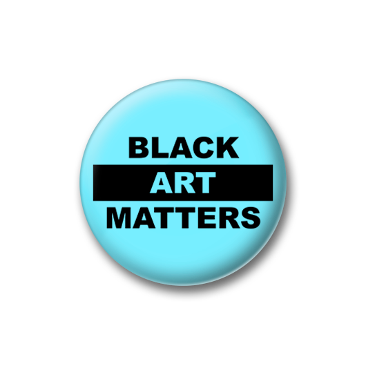 Willie Cole Black Art Matters Teal Button – Museum Nerd